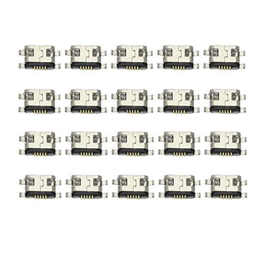 bnafes Micro USB Type B Female Socket 180 Degree 5-Pin SMD SMT Jack ...