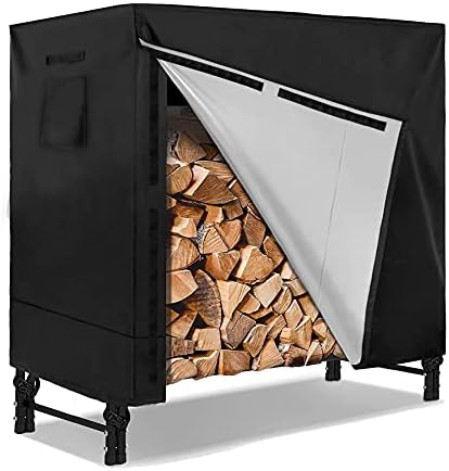 IC ICLOVER Log Rack Cover 4 Feet, Heavy Duty Outdoor Firewood Rack ...