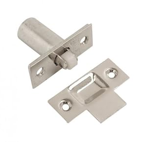 Satin Nickel - Adjustable Roller Ball Internal Door Spring Catch Lock ...
