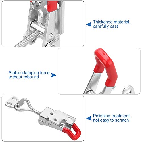 10 PCS Adjustable Toggle Clamp Heavy Duty 551lbs Holding Capacity Pull ...