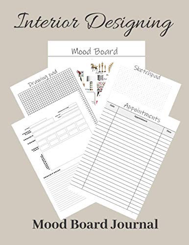 Buy Interior Designing Mood Board Journal: Visual Presentation Book of ...
