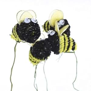 Amazon.com: 30 Individual Adorable Chenille Bumble Bees on Wire Stems ...