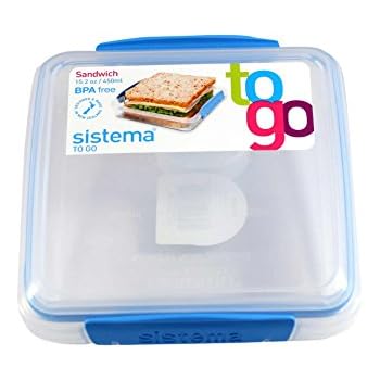 Amazon.com: DCI Reusable Sandwich Box, Assorted: Lunch Boxes: Kitchen ...