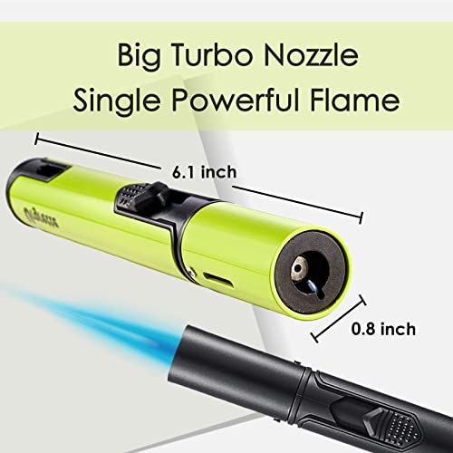Urgrette Spring Colors 2 Pack Butane Torch Lighter, 6-inch Refillable Pen Lighter Jet Flame ...