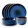 Corelle Stoneware 12-Pc Dinnerware Set, Handcrafted Artisanal Double ...