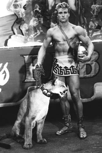 Ed Fury Bare Chested body builder model pose with mountain line as ...