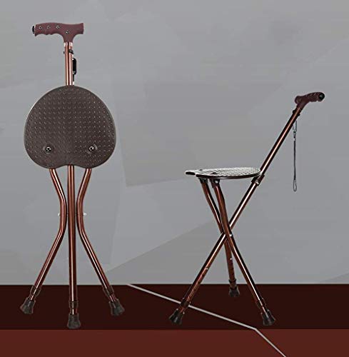 BHXUD Old People Folding Stool Walking Stick Chair Function Walking ...