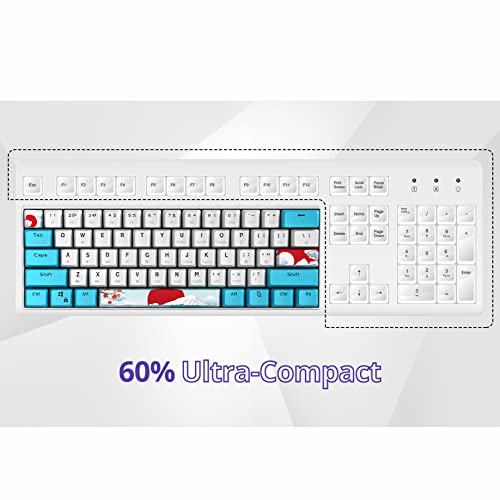 Ussixchare 60 Percent Keyboard Mechanical Blue RGB Wired 60% Gaming ...