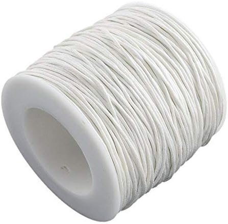 PandaHall 1mm 100 Yard/Roll Waxed Cotton Cord Thread Beading String for ...