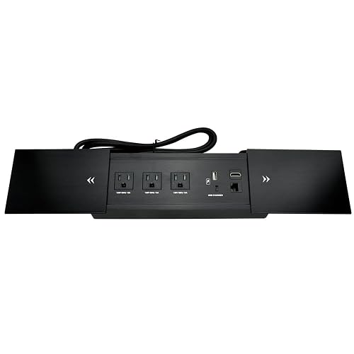 Brush Connectivity Box Conference Table Power Box with 3 Power Socket+ ...