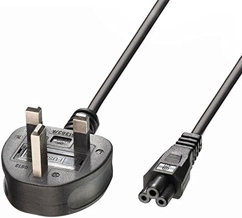UK C5 Cloverleaf Power Cable, 3Pin AC Power Leads Cord, 10A-15A 250V ...