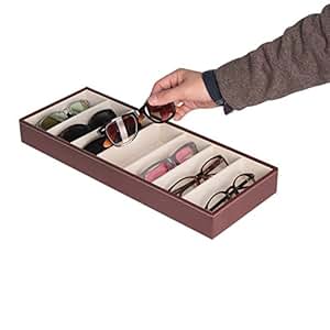 Amazon.com: JackCubeDesign Leather 7 Compartments Eyeglass Display ...