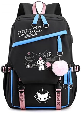 Goodern Compatible for Kuromi Backpack with USB Charging & Headphone ...