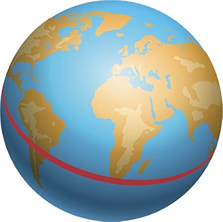 Amazon.com: Educational Earth Globe Cartoon Icon Vinyl Decal Sticker (8 ...