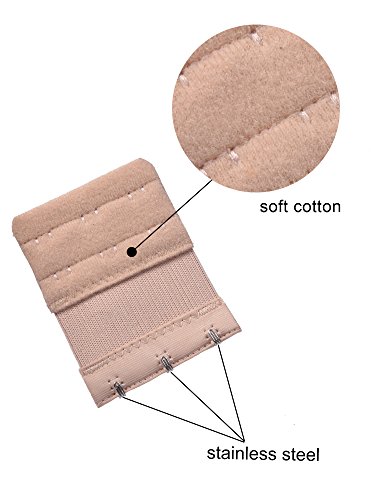eBoot Bra Extender Elastic Bra Band Extension, 2 Hooks and 3 Hooks, 12 ...