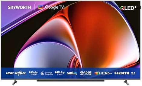 Skyworth 55 Inch 4K QLED HDR UHD 2.1 HDMI 120Hz Smart Google TV 55SUF9550P - 2 Years Warranty ...