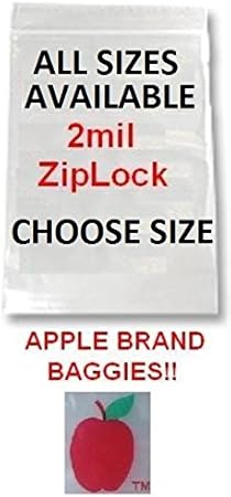 Amazon.com : 1000 Pack Apple Baggies Mini 2mil Clear Bags 1000 ...