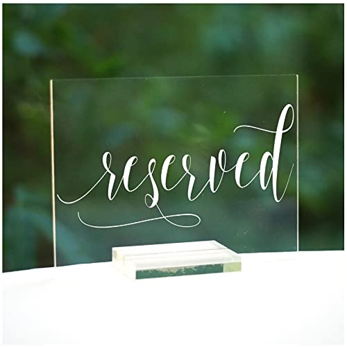 Cedar and Ink Reserved Acrylic Calligraphy Sign w/Stand, Acrylic ...