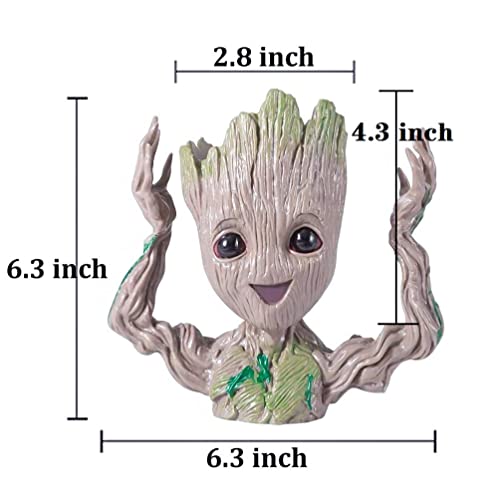 Baby Groot Planter Flower Pot - Baby Groot Head Flower & Succulent ...