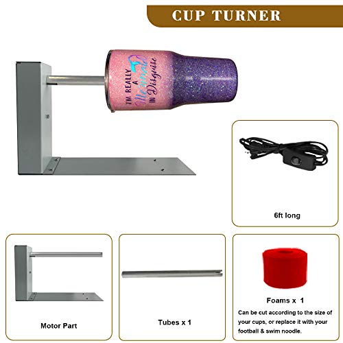 Cup Turner for Crafts Tumbler, CW & CCW Supported Tumbler Turner ...