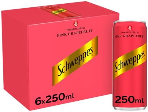 سعر Schweppes Pink Grapefruit Flavor Premium Sparkling Carbonated Drink, Can, 6 X 250 Ml فى ...