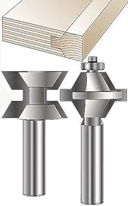 MLCS 7733 60-Degree Woodworking Edge Banding Tongue and Groove Set, 1/2 ...