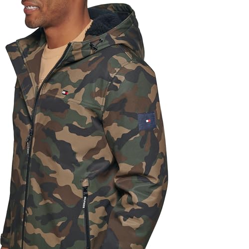 Tommy Hilfiger Men's Soft Shell Sherpa Lined Jacket Gray Size Medium ...