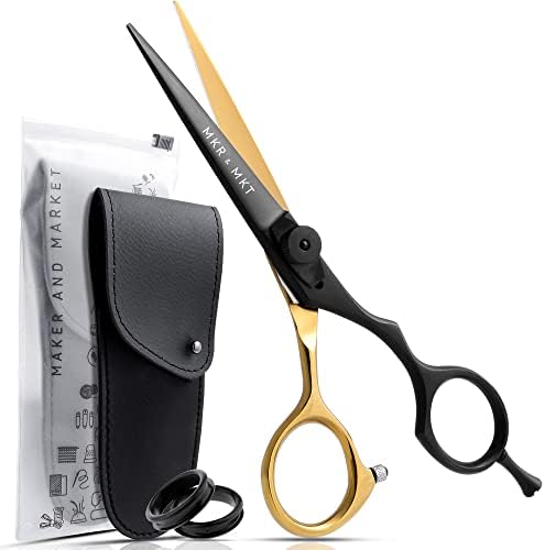 MAKER AND MARKET Japanese Steel Beard Moustache Facial Hair Scissors 5.5 Blade - Professional ...