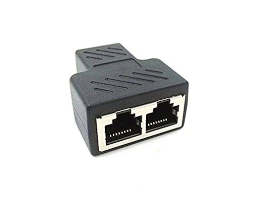 RJ45 Splitter Adapter,SinLoon RJ45 Female 1 to 2 Port Female Socket ...