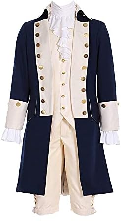 Men's Colonial Hamilton Colonial Military Costume Musical Hamilton ...