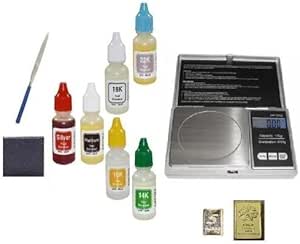 Precious Metals Testing Kit with Digital Scale-Silver, Platinum, 10k ...