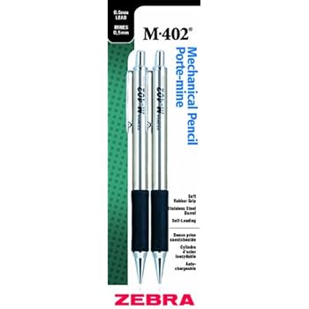 Amazon.com : Zebra's M-402 Stainless Steel Mechanical Pencil 0.5mm ...