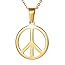 Amazon.com: Sterling Silver Small Peace Sign Pendant, with 18 inch Thin ...