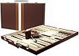 Amazon.com: Large 18" Leatherette Backgammon Set - Brown: Toys & Games