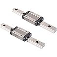 Coavoo MGN15 Linear Rail 150mm 5.91" 2PCS MGN15 Miniature Linear Motion Slide Rail + 2PCS MGN15H ...