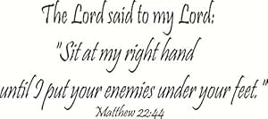 Amazon.com: Matthew 22:44 Wall Art, The Lord Said to My Lord, Sit At My ...