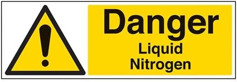 VSafety Danger Liquid Nitrogen Warning Sign – Landscape – 300mm x 100mm ...