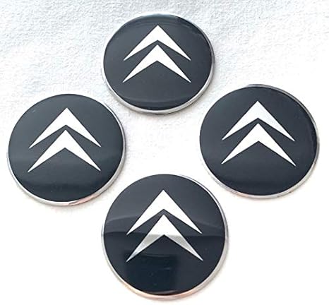 COMBINED BRAND NAME CITROEN EMBLEM WHEEL CENTER CAP STICKER LOGO BADGE ...