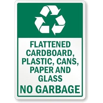 Amazon.com : NYC Trash/Garbage Recycling Signs - Local Law No. 87 of ...