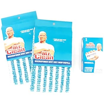 Amazon.com: Mr. Clean Wet Dry Mop Refill Microfiber 3 Pack, Color May ...