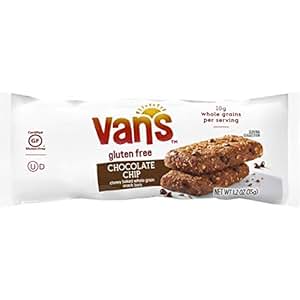 Van's Simply Delicious Gluten-Free Snack Bars, Chocolate Chip, 5 Count ...