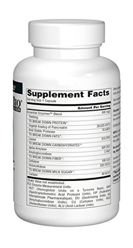 Source Naturals Essential Enzymes 500mg Bio-Aligned Multiple Enzyme ...