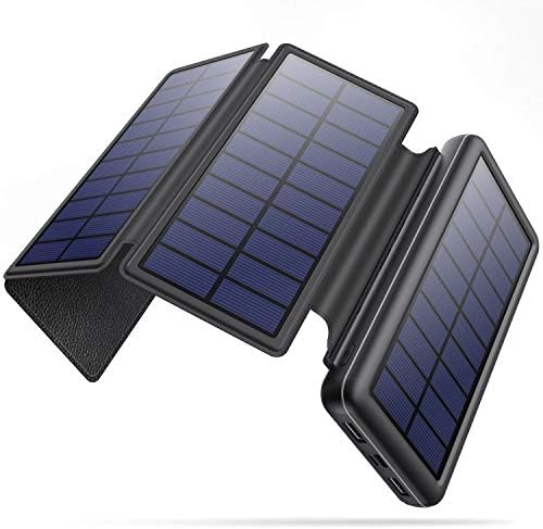 Solar Charger 26800mAh, Portable Charger with 4 Solar Panels for ...