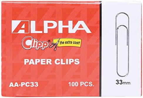 Alpha Paper Clips, 33 Mm - 100 Pieces price in UAE | Amazon UAE | kanbkam