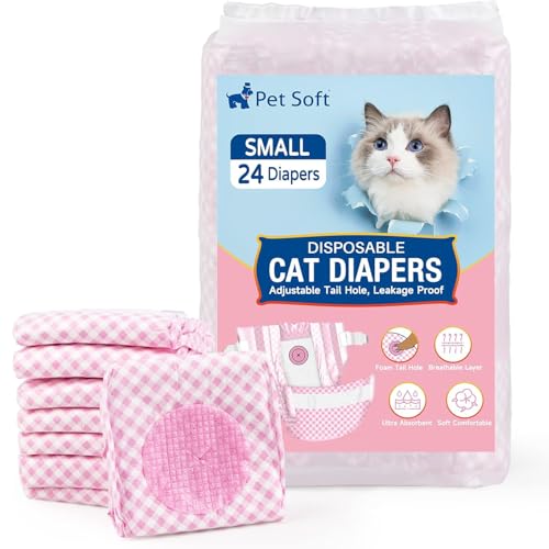 Pet Soft Disposable Cat Diapers for Female & Male Cats, Puppy Doggie ...