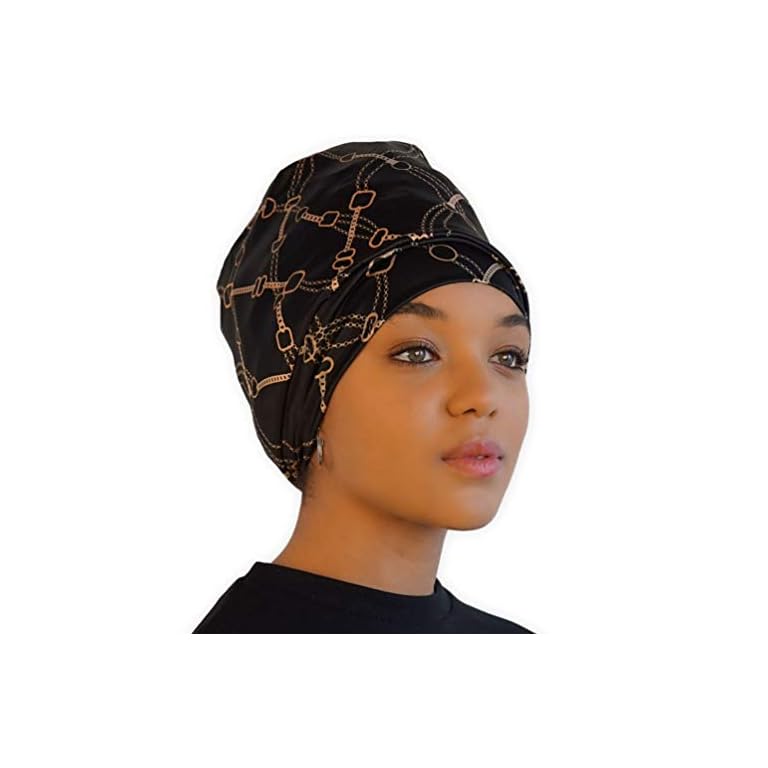 Olivia Sylx Satin Sleep Cap and Hair Bonnet for Sleeping - Satin Lined ...