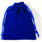 Amazon.com: Ankirol 50pcs Velvet Drawstring Bags Royal Blue Jewelry ...