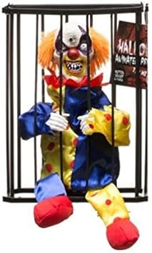 New Perfect Halloween Animated Prisoner In Cage - Clown Scary ...