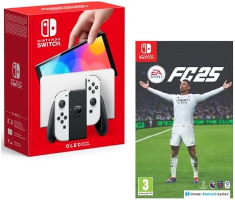 NSW NEON WHITE OLED + FC25 GAME (ENGLISH) price in UAE | Amazon UAE ...