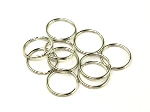 25mm Nickel Silver Metal Split Curtain Rings - Pack of 10 Rings: Amazon ...